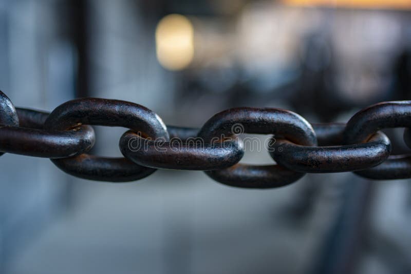 Big Old Chain in the Detail Stock Image - Image of dark, empty: 238272033