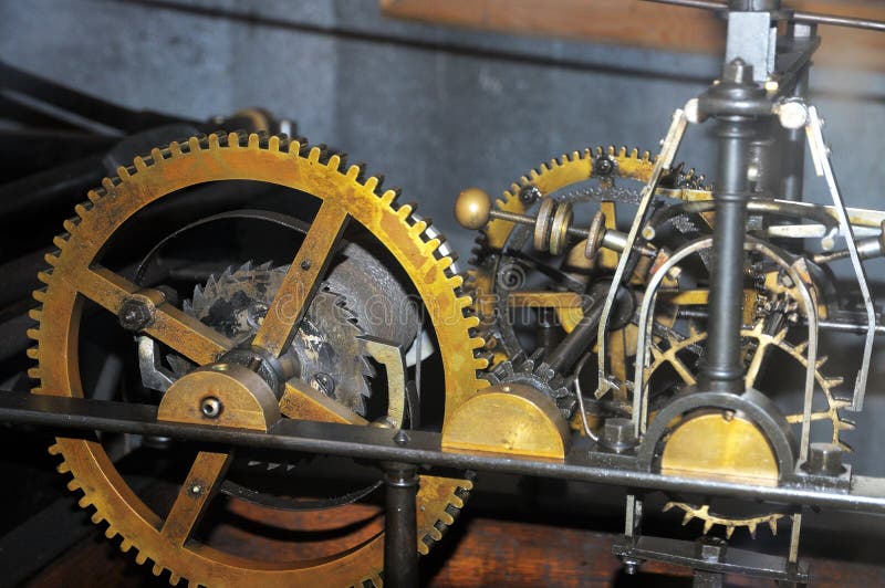 A big old clock . stock image. Image of macro, machine - 43135931