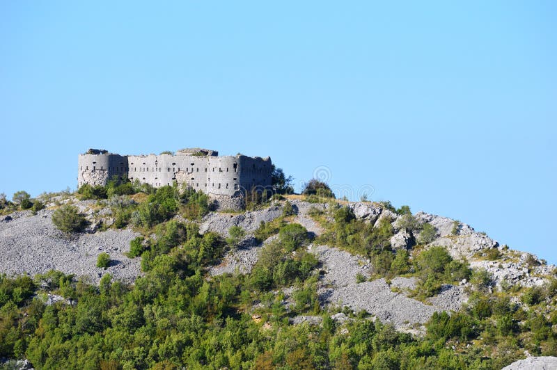 Big old fortress on a hill stock photo. Image of cliff - 271789272