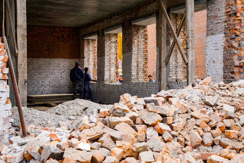 House Under Construction, Brickwork, Construction Editorial Photography ...