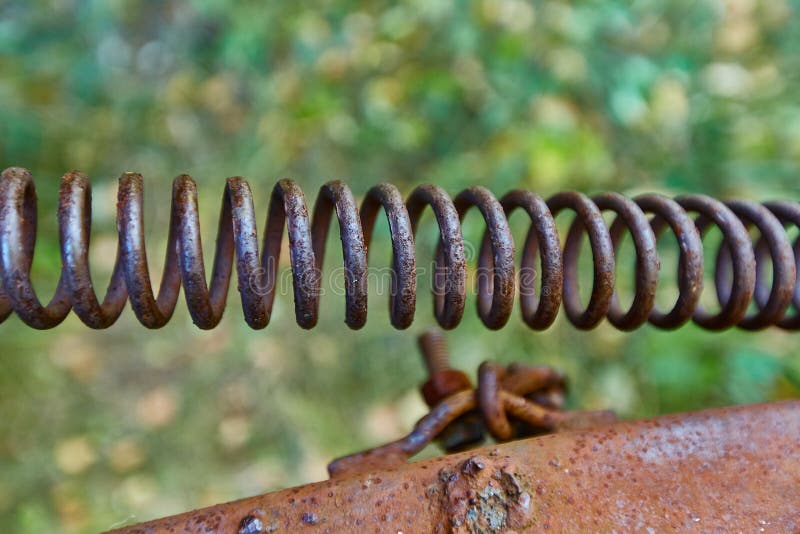 Big Old Iron Tractor Spring Stock Image - Image of industrial, metal ...
