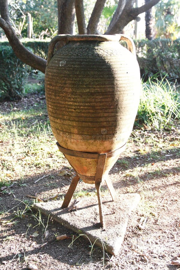 Big old jar made of clay stock image. Image of ancient - 308754117