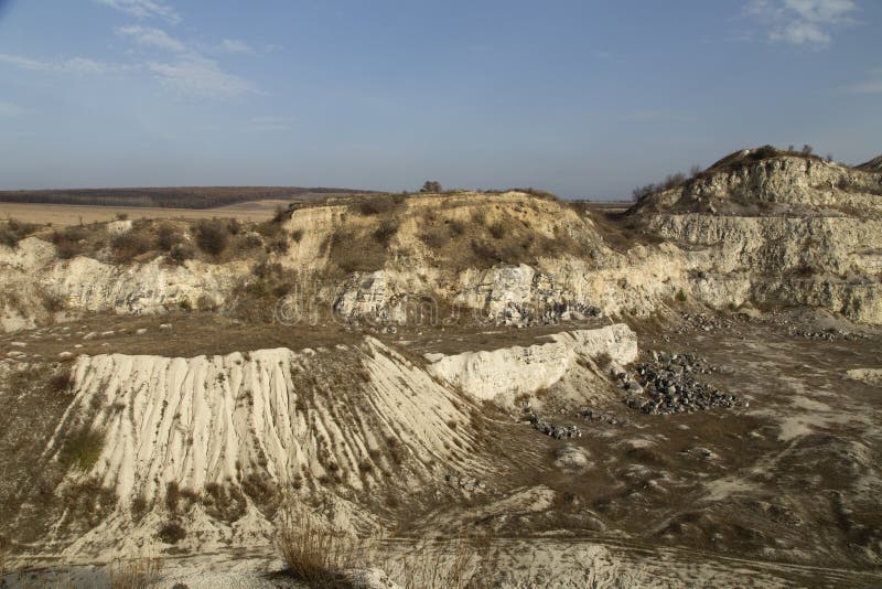 Big old limestone quarry. stock photo. Image of monitor - 154339136