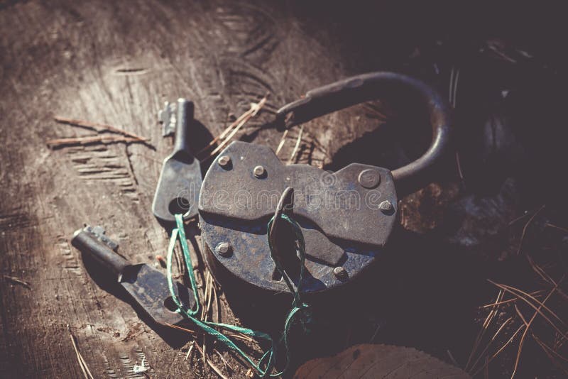 Big Old Rusty Iron Barn Vintage Antique Lock Stock Image - Image of ...