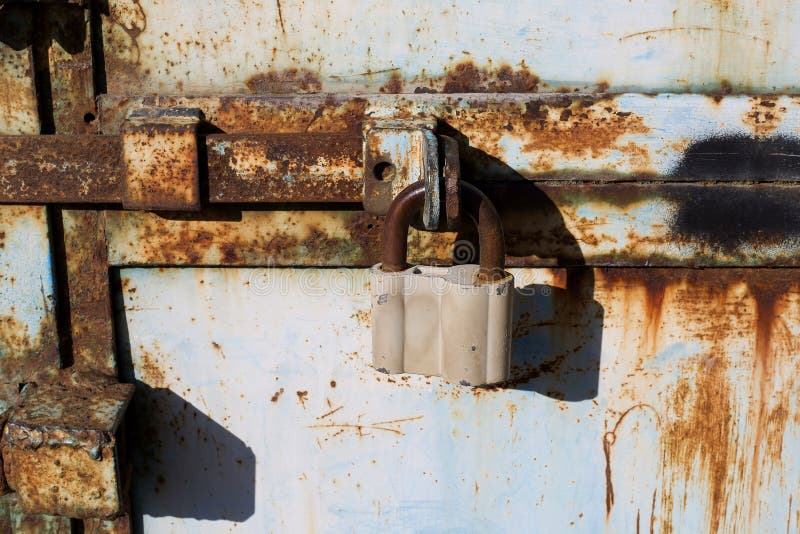 Big Old Rusty Open Padlock Close Up Stock Photo - Image of access ...