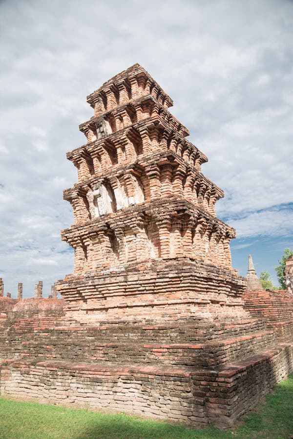 Big Old Temple and Beautiful Background. Stock Image - Image of ...