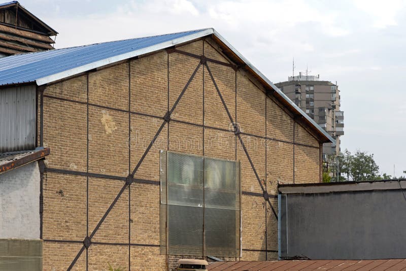 Big Old Warehouse stock image. Image of exterior, side - 236293981