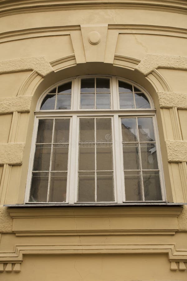 Big Old Window with Arch in Lviv Stock Image - Image of front ...