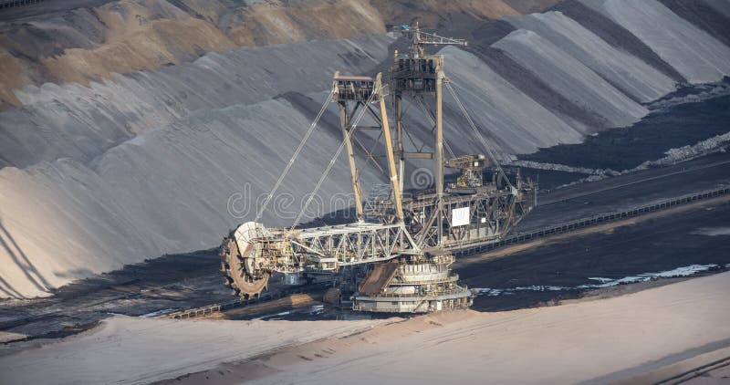 Big Open Cast Mining Excavator Stock Photo - Image of landscape ...