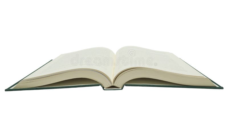 Big Opened Book Isolated On White Background Stock Image - Image of ...