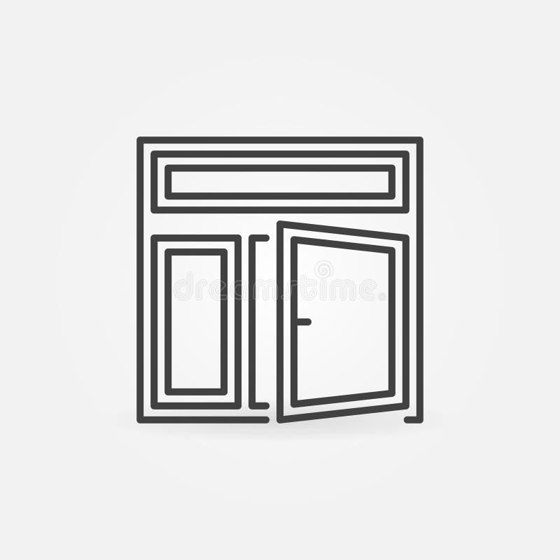 Big Opened Window Vector Concept Linear Icon Stock Vector ...