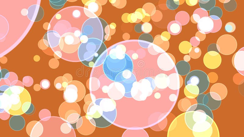 Big Orange Bokeh Bubbles. Colorful Orange Light Bubble Divine Dimension ...