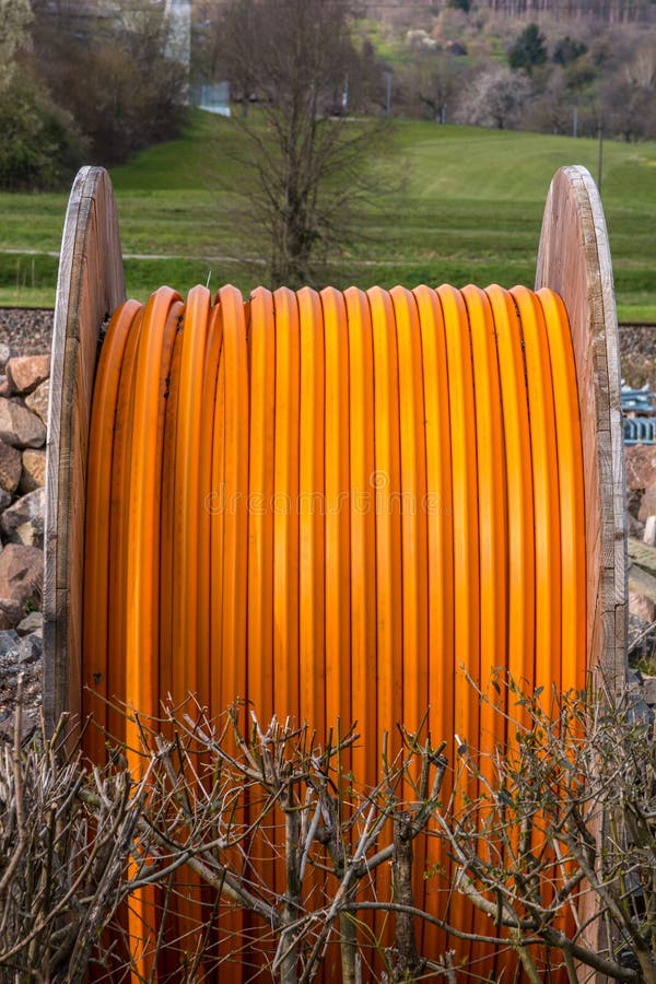 Orange USB Cable Isolated on White Background Stock Photo - Image of ...
