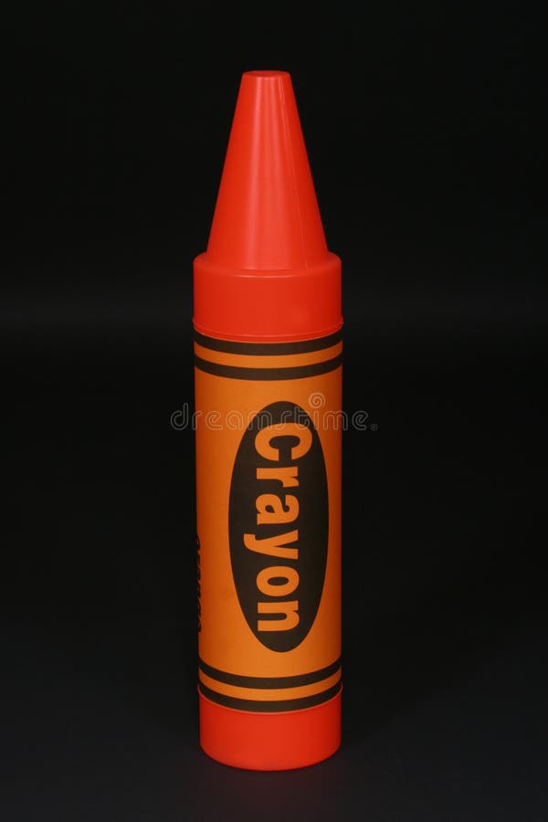 Big Orange Crayon stock photo. Image of orange, coloring - 99254
