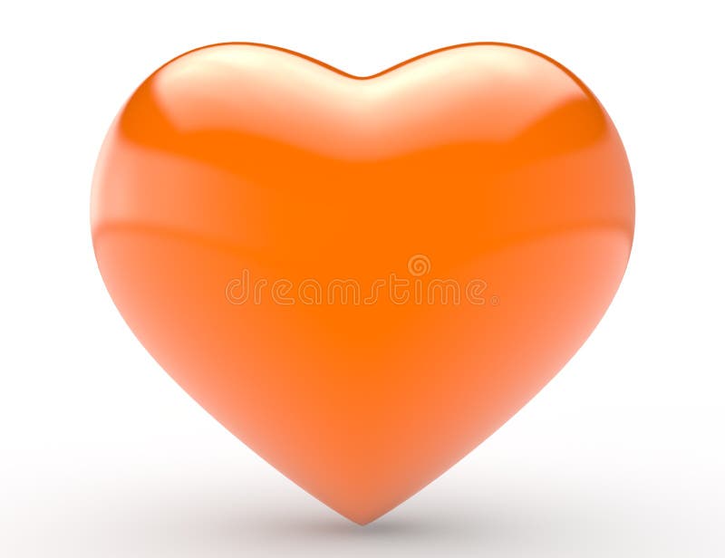 Orange Heart Clipart Beige Heart With Orange Outline Beige Heart