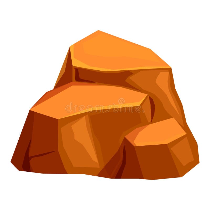 Big Orange Rock Formation Creating Natural Monument Stock Illustration ...