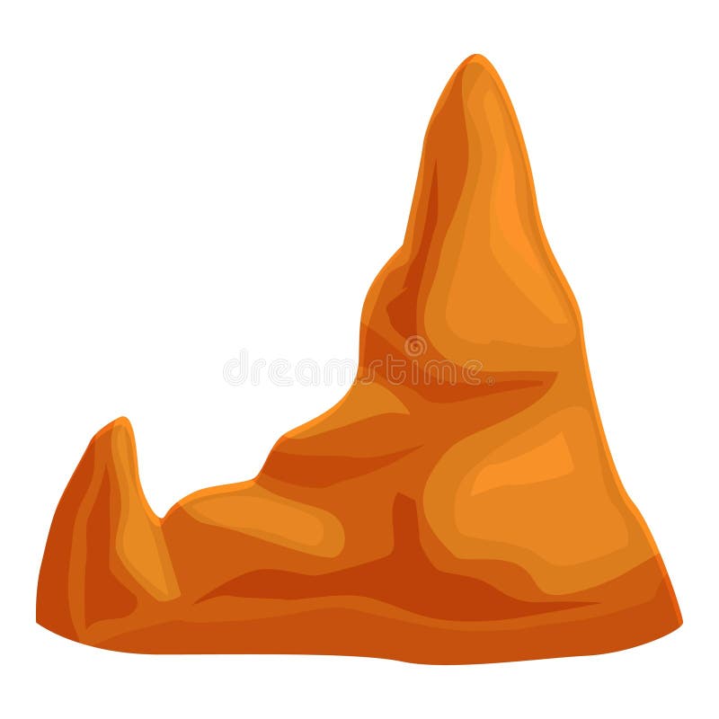 Big Orange Rock Formation Standing Tall and Imposing Stock Vector ...