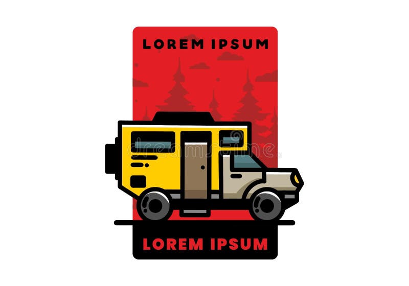 The Big Overland Car Illustration Design Stock Vector - Illustration of ...