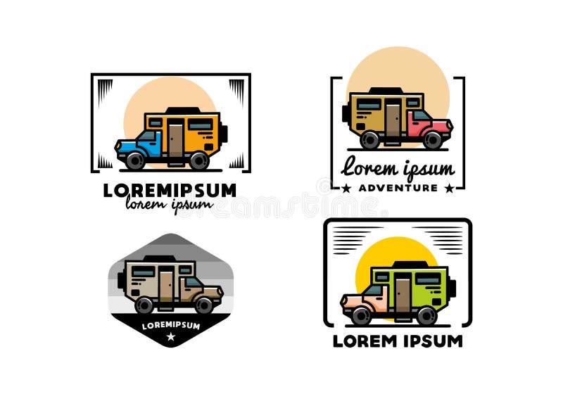 The Big Overland Car Illustration Design Stock Vector - Illustration of ...