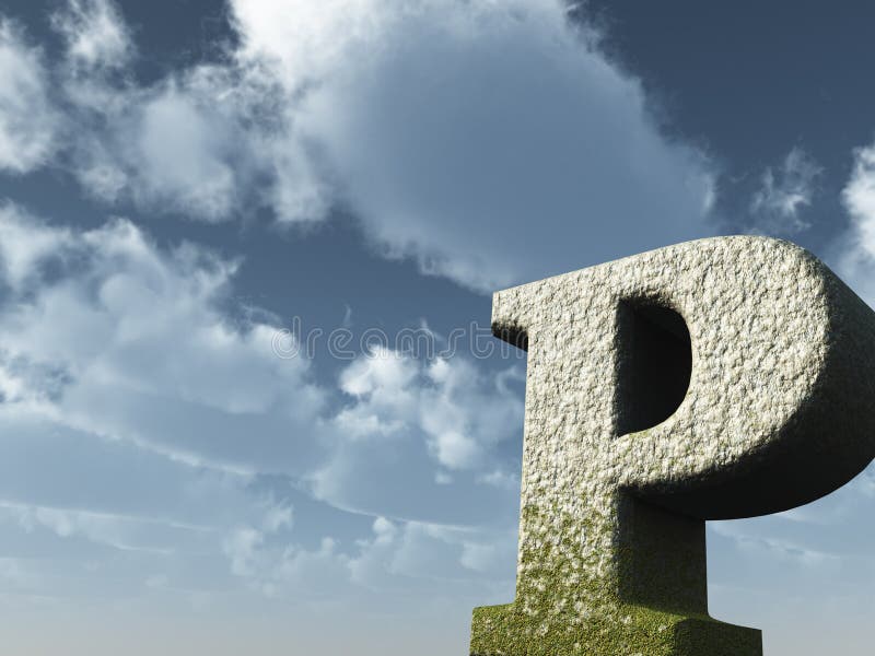 Big P stock illustration. Illustration of letter, horizon - 10650466