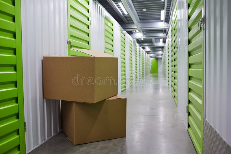 Big Packages in Storage Room Stock Photo - Image of rack, equipment ...