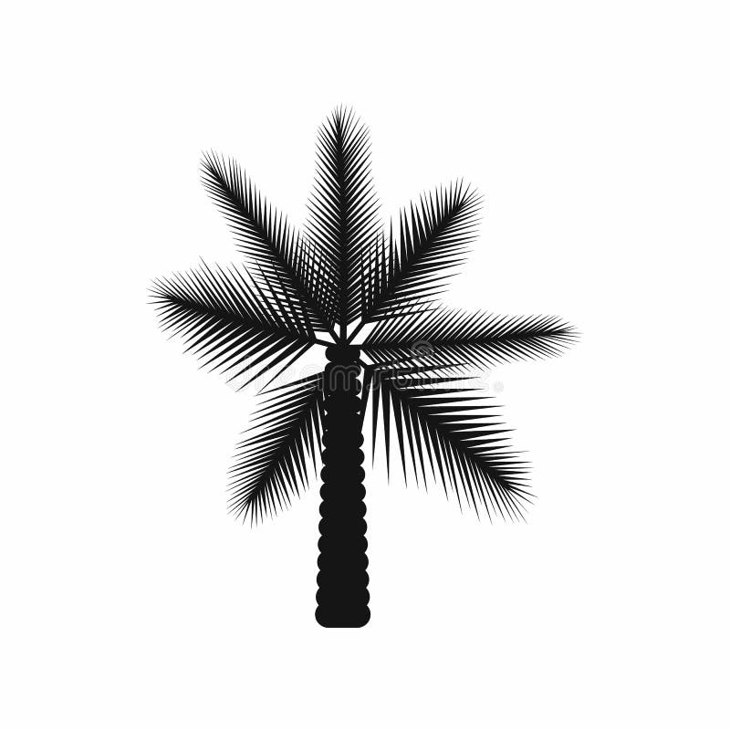 Big Palm Tree Icon, Simple Style Stock Vector - Illustration of nature ...