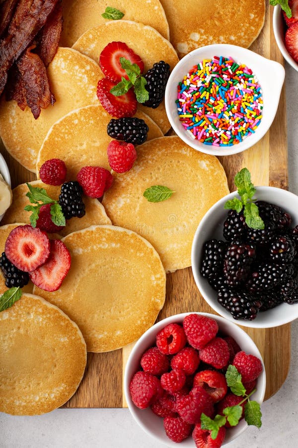 Big pancake breakfast stock photo. Image of honey, juice - 167009772