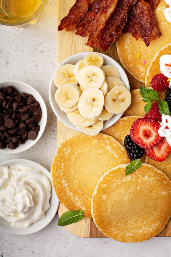 Big pancake breakfast stock image. Image of american - 167010115