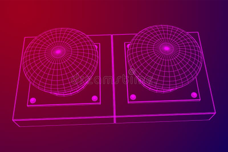 Big Panic Launch Push Button. Wireframe Low Poly Mesh Stock Vector ...