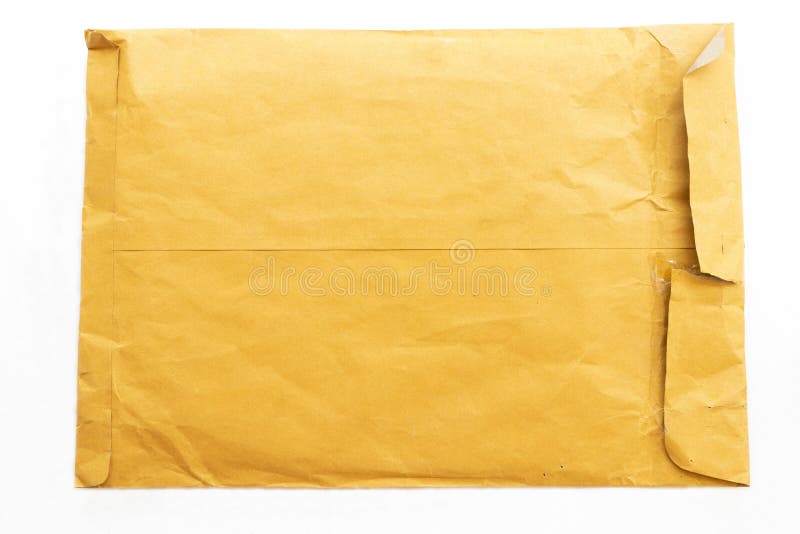 Big Paper Envelope For Send Parcel Post On Background White Stock Photo ...