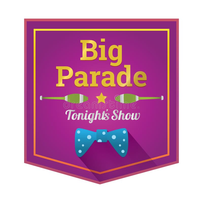 Big Parade Label. Vector Illustration Decorative Design Stock Vector ...