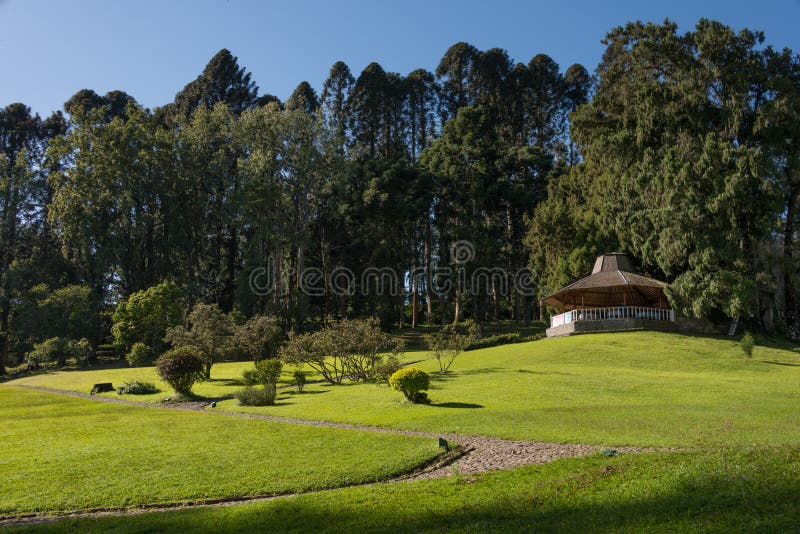 Big park with gazebo stock photo. Image of path, peaceful - 45337008
