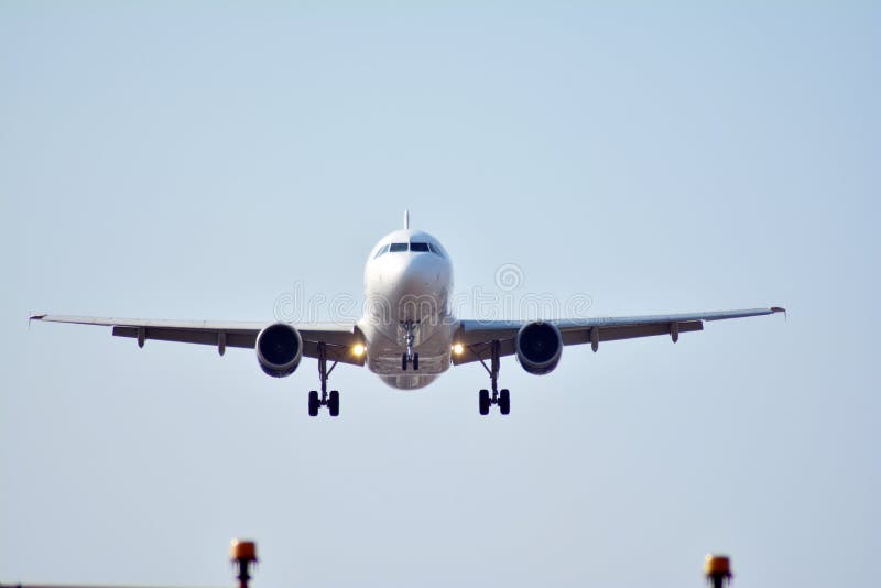 Big Passenger Plane is Flying Up from Runway of Airport Stock Photo ...