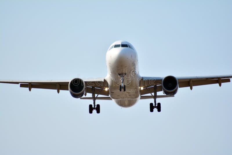 Big Passenger Plane is Flying Up from Runway of Airport Stock Image ...