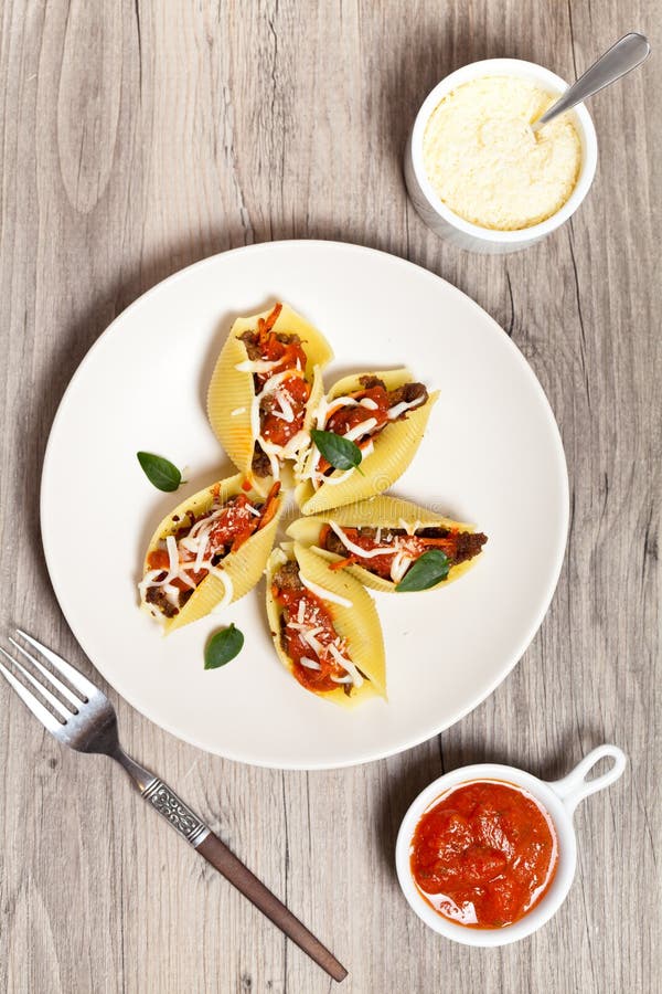 Big pasta shells stock image. Image of delicious, sauce - 36338007