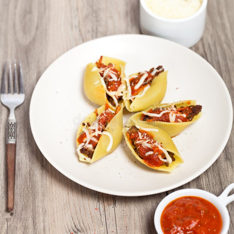 Big pasta shells stock image. Image of pasta, oregano - 36338095