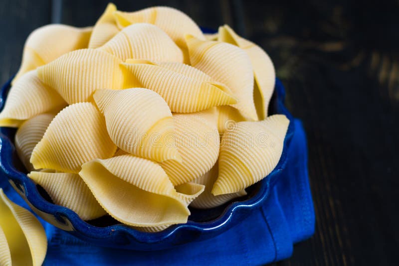 Big Pasta Shells for Stuffing, Uncooked Stock Photo - Image of quality ...