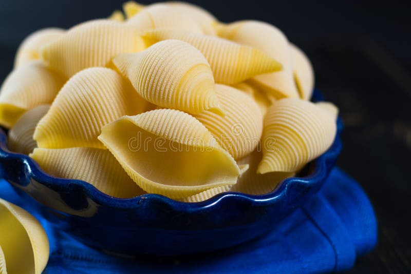 Big Pasta Shells for Stuffing, Uncooked Stock Image - Image of ...