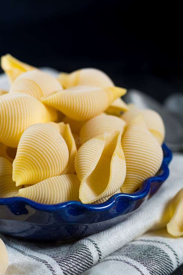 Big Pasta Shells for Stuffing, Uncooked Stock Image - Image of ...