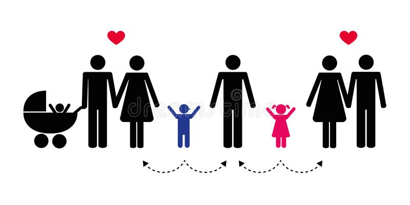 Big Patchwork Family Concept Pictogram Stock Vector - Illustration of ...