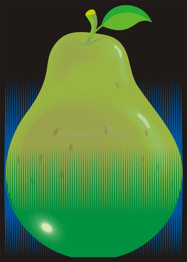 Big pear poster stock vector. Illustration of generated - 14343838