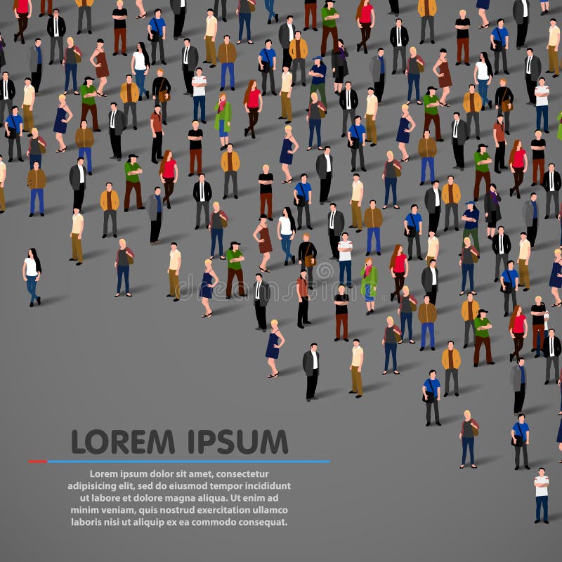Big People Crowd Dark Background Stock Illustrations – 235 Big People ...
