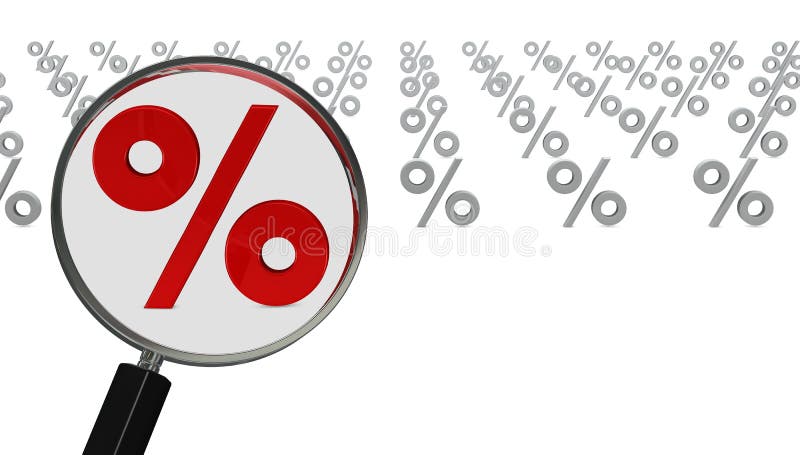 Big percentage symbol stock illustration. Illustration of percent ...