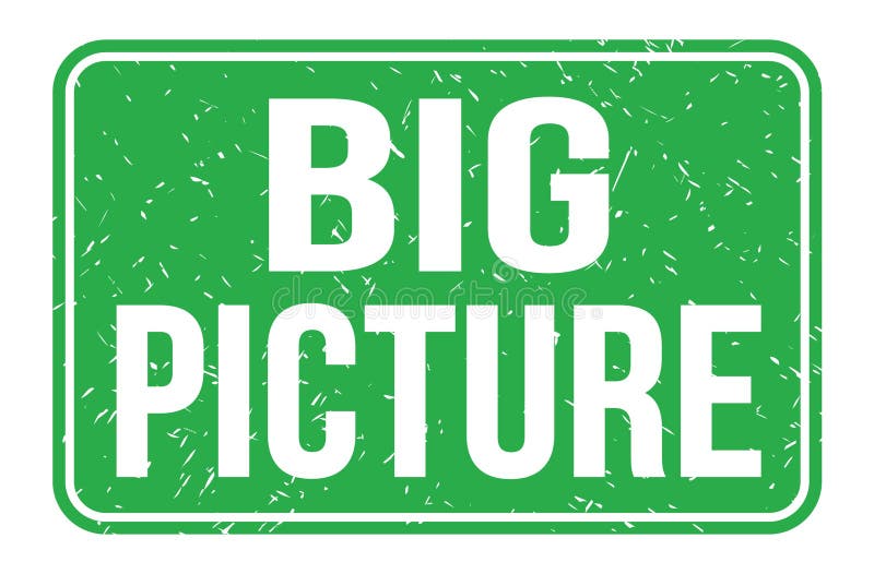 BIG PICTURE, Words on Green Rectangle Stamp Sign Stock Illustration ...