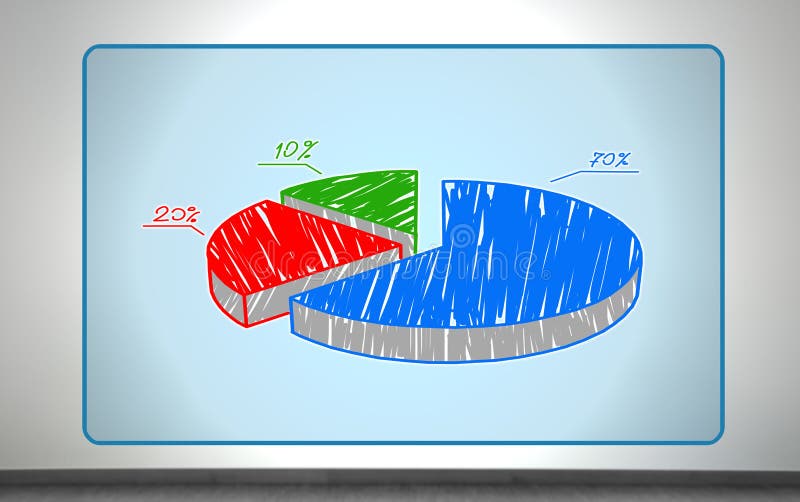 Big pie graph stock illustration. Illustration of sign - 39313942
