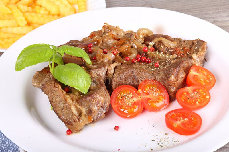 Big piece of beef stock photo. Image of food, tomato - 54647636