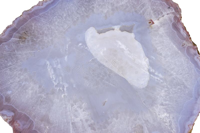 A Big Piece of Unpolished Agate Mineral Cross Section with a Dull ...