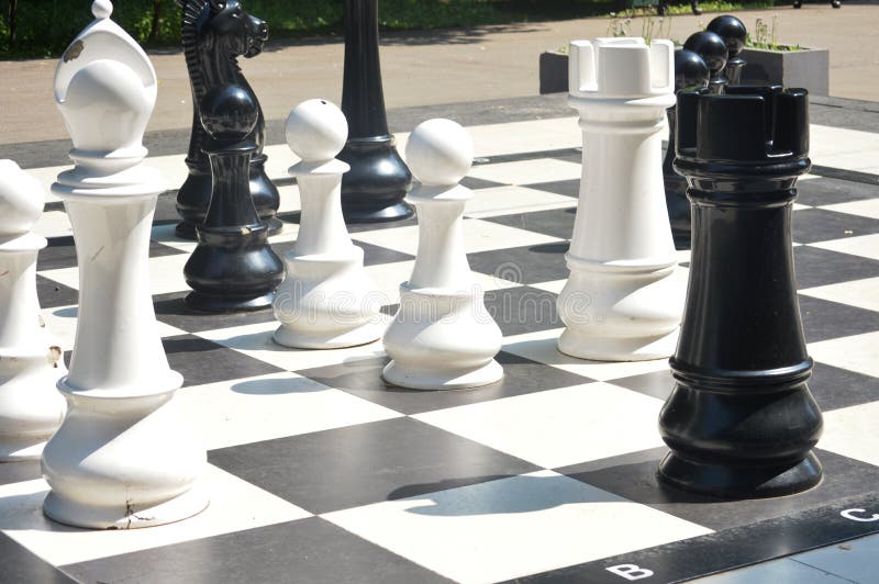 Large chess pieces stock image. Image of fight, board - 250991521
