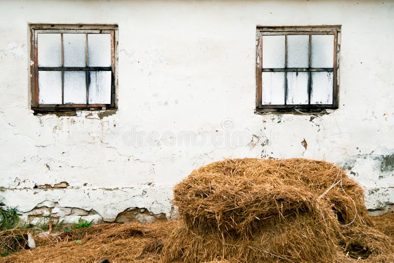 Big Pile of Dry Hay on a Farm Stock Photo - Image of plank, farm: 233200602