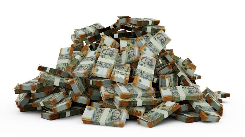 Big Pile of 20000 Hungarian Forint Notes Isolated on White Background ...